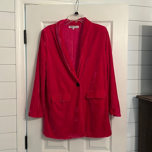 Endless Rose | Jackets & Coats | Bright Pink Velour Oversized Blazer ...